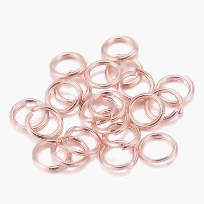 O-ringe. Åbne. Rosa guld forgyldt. 7>8 mm. 500 stk.