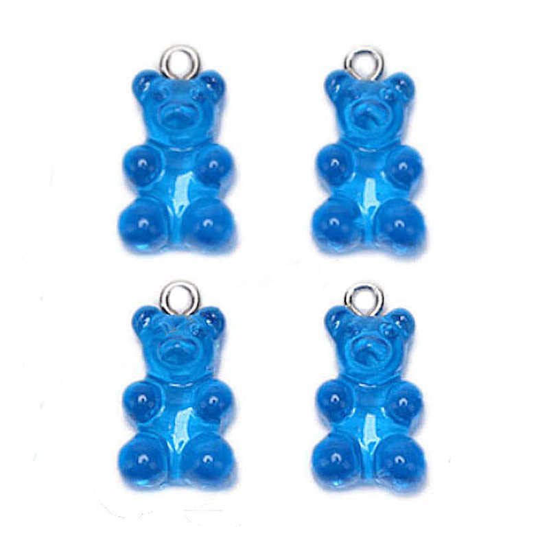 Vedhæng. Vingummibamse. 20 mm. Blå